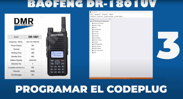BAOFENG DR-1801-UV COMO REALIZAR EL CODEPLUG DEL WALKIE. – ZENIACOSTA